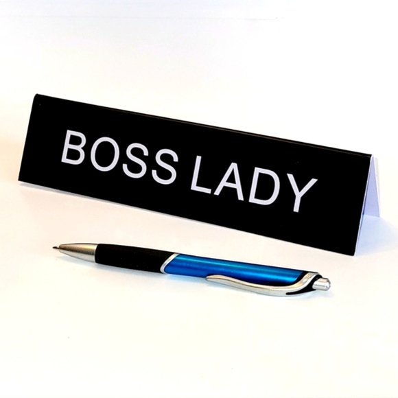 Other | New Desk Sign Boss Lady Acrylic Standing Sign Board Female ...